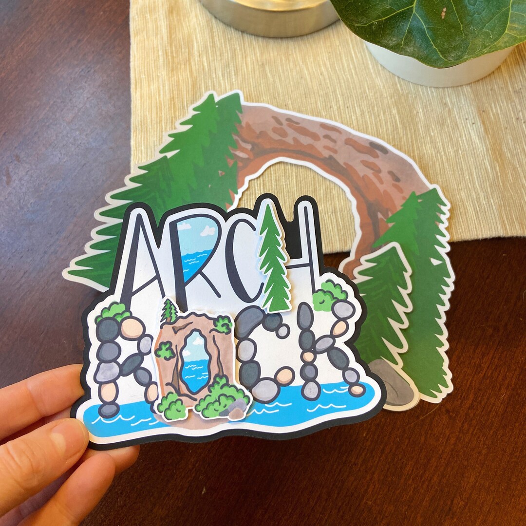 Mackinac Island Arch Rock Layered Title and Frame - Etsy