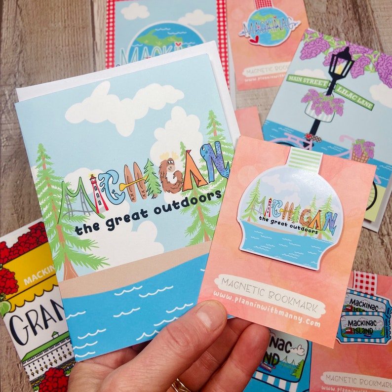JD133 Mackinac Island Gifts- Magnetic Bookmarks and Notecards - Etsy