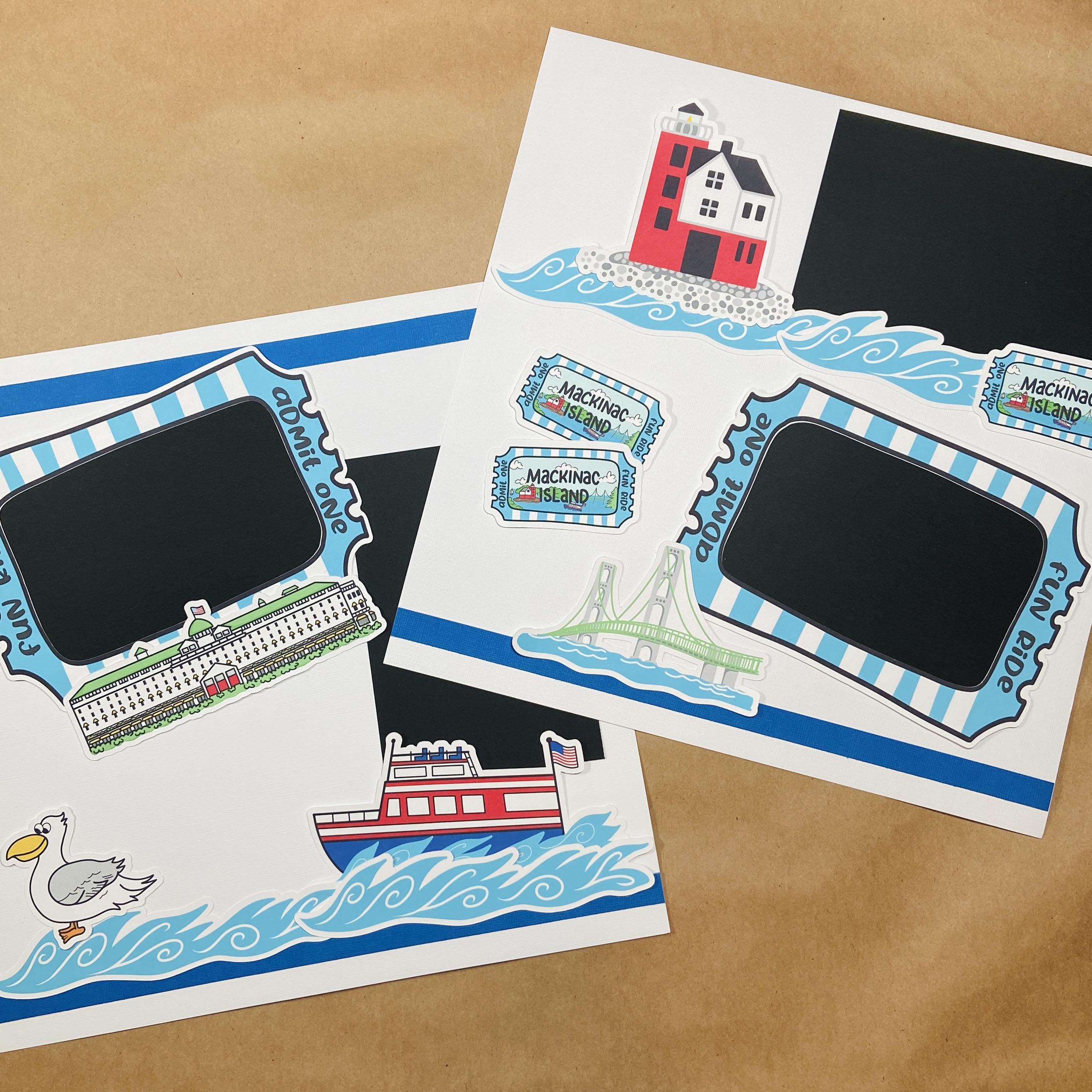 Mackinac Island Ferry Scrapbook Kit Getting There is Half the Fun - Etsy