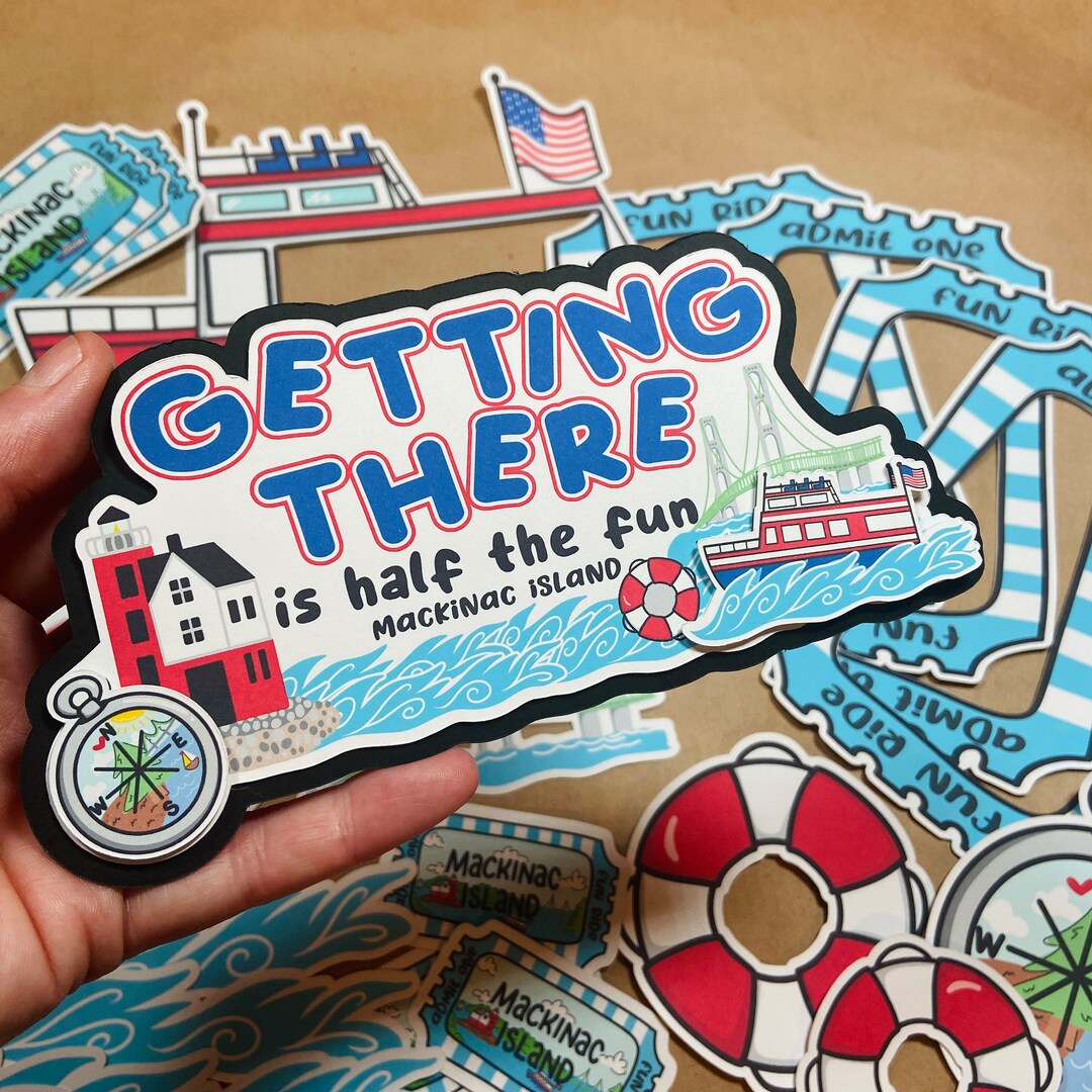 JD131 Mackinac Island Scrapbook Layered Title - Getting There is Half ...