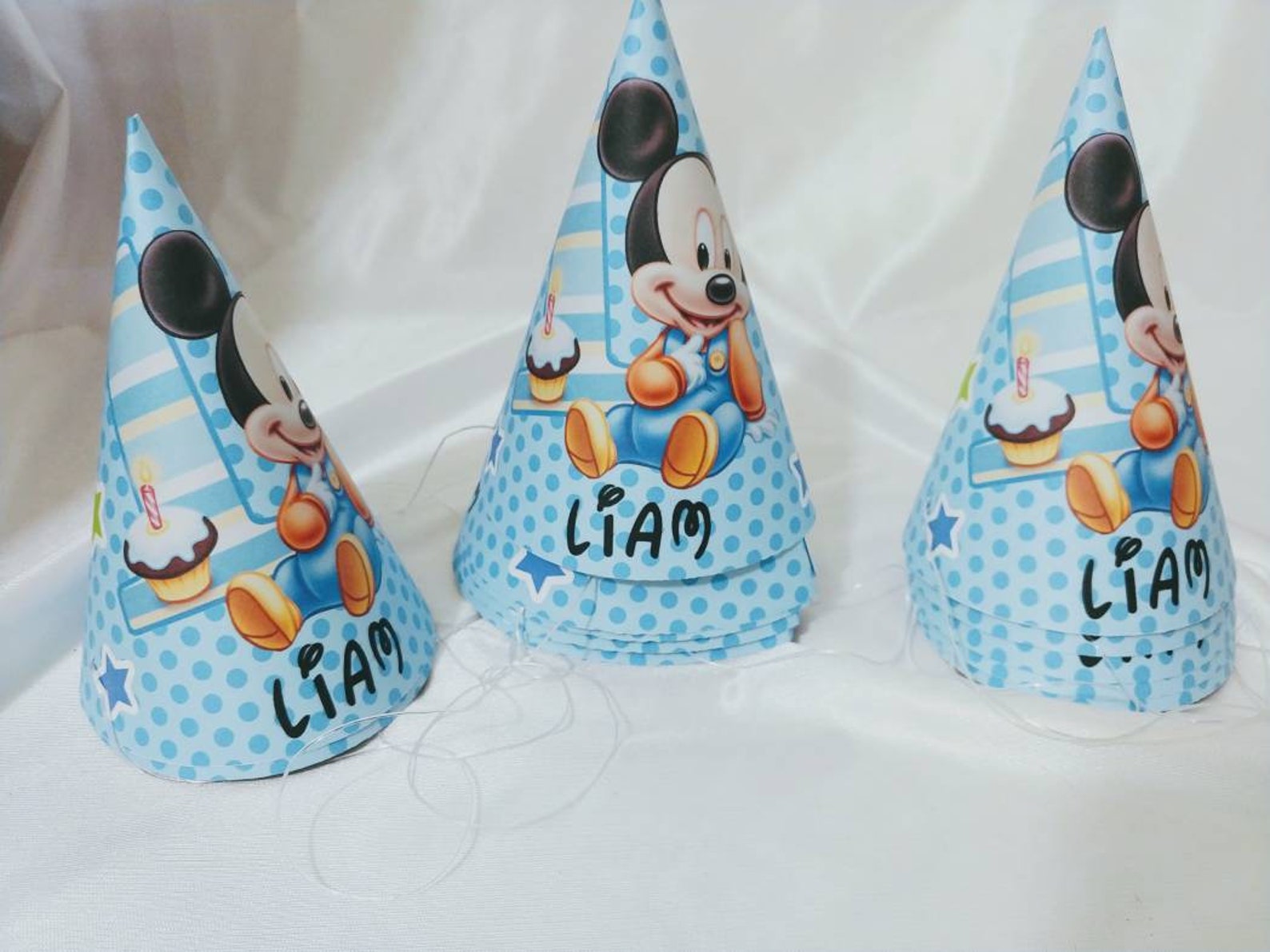 Custom Party Hats. Birthday Party Hats. Baby Mickey Party | Etsy