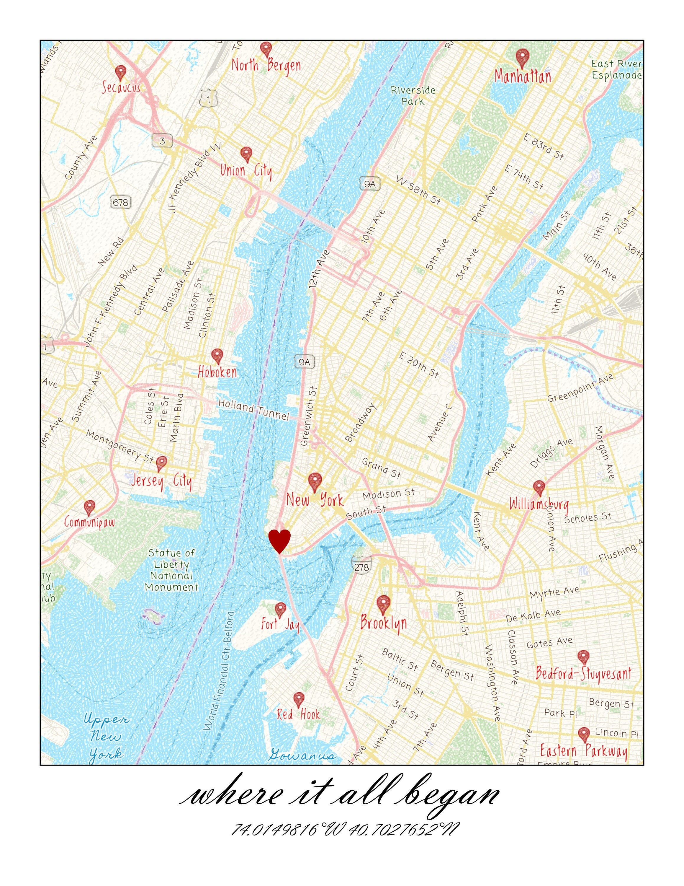Love Maps With Text, Custom - Printable - Etsy