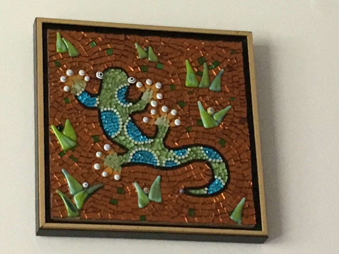 Mosaic Gecko - Etsy