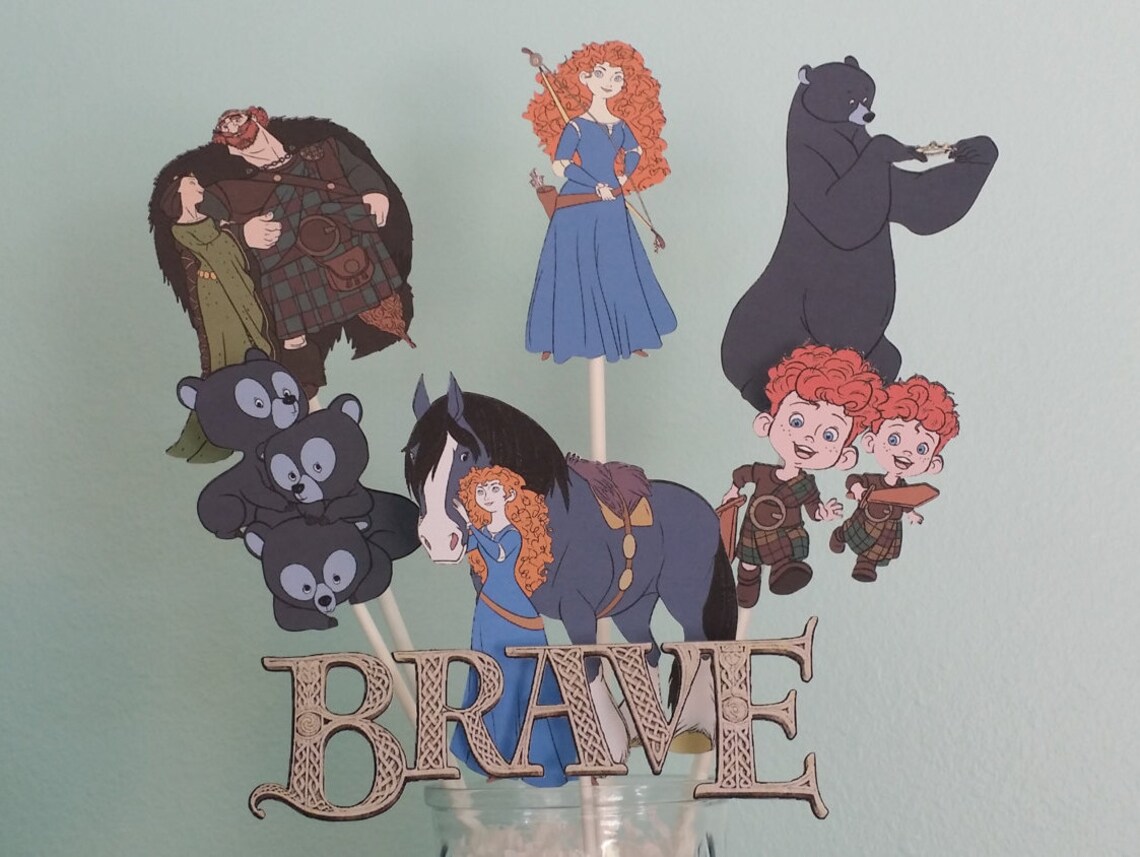 Disney Brave Themed Centerpiece Set of 7 Picks - Disney Princess Merida ...