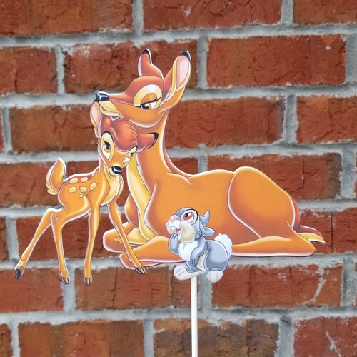 1 Disney Bambi Girl Bunny Cake Topper or Centerpiece Pick | Etsy