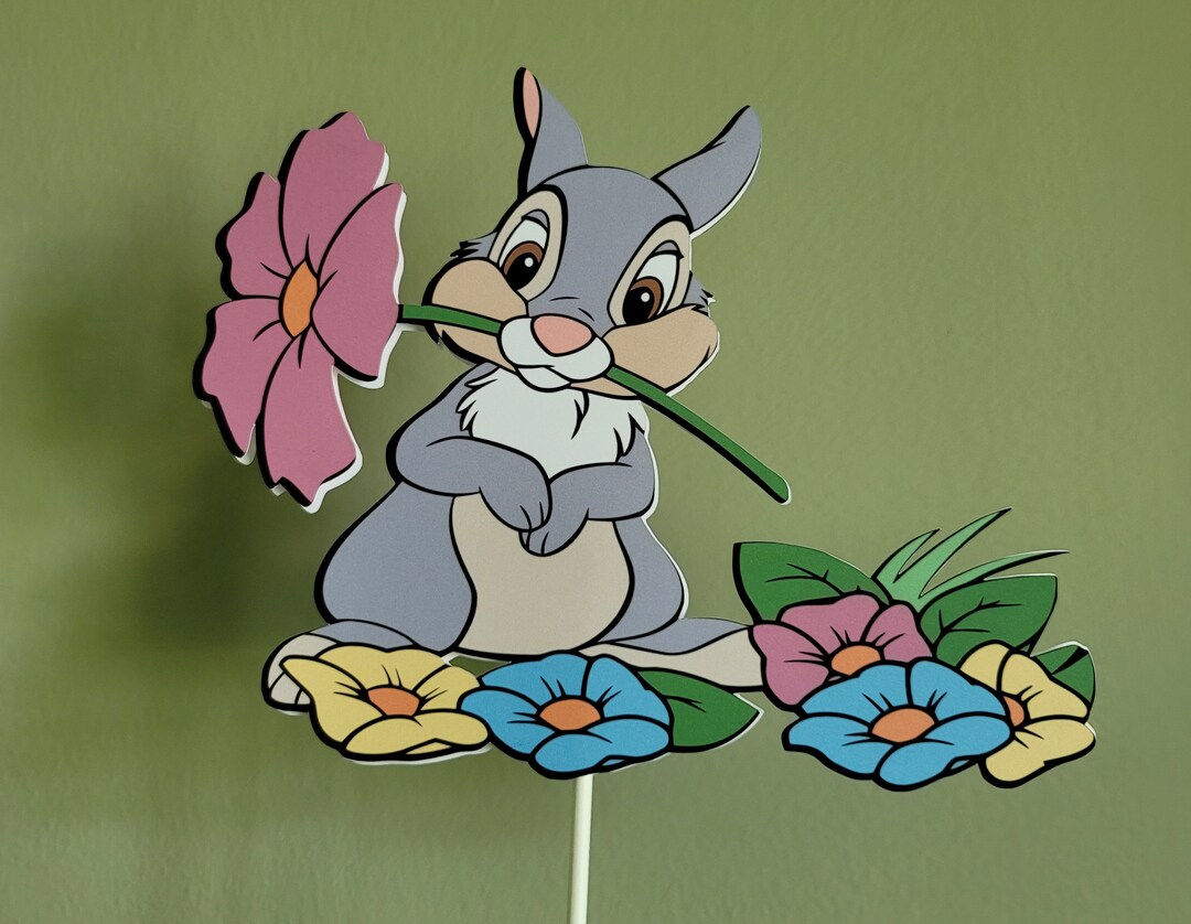 Thumper Cake Topper or Centerpiece Stick - Bambi - Etsy