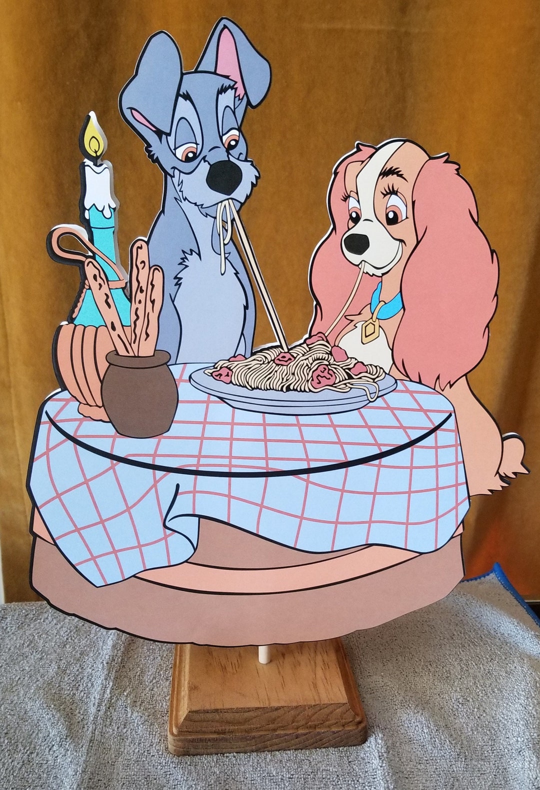 Lady and the Tramp Dinner Scene 1 Foot Centerpiece With Base - Etsy