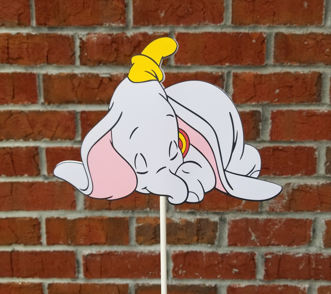 1 Disney Sleeping Baby Dumbo Cake Topper or Centerpiece Pick - Etsy