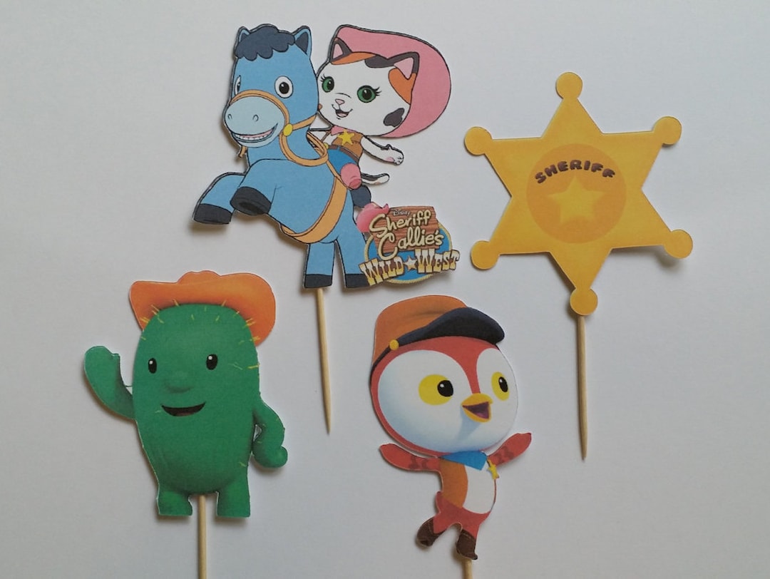 Set of 12 Disney Junior Sheriff Callie Themed Cupcake Toppers - Etsy