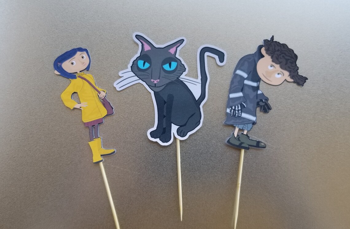 Set of 12 Coraline Cupcake Toppers - Etsy