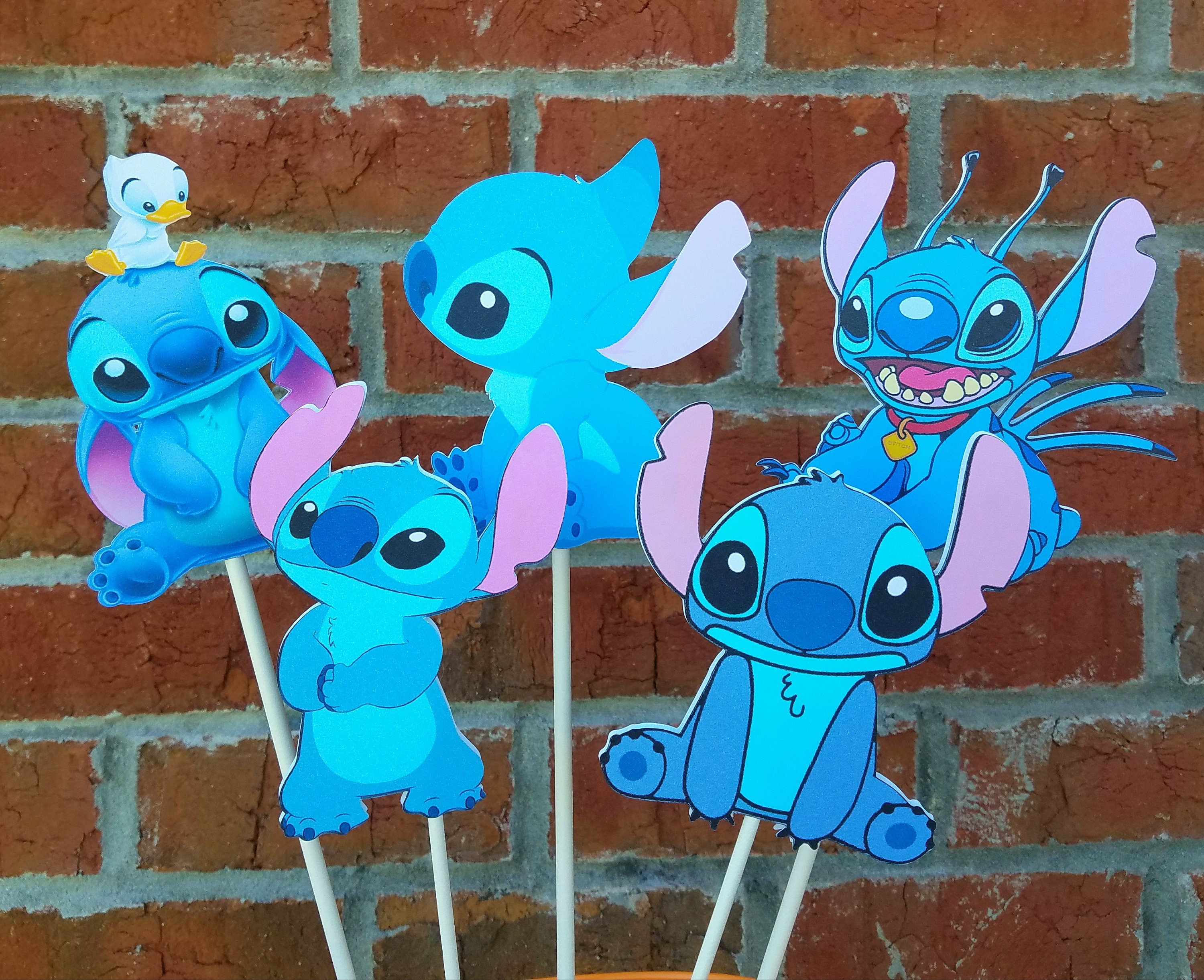 Set of 5 Disney Stitch Themed Centerpiece Picks or Cake Topper Set - Etsy