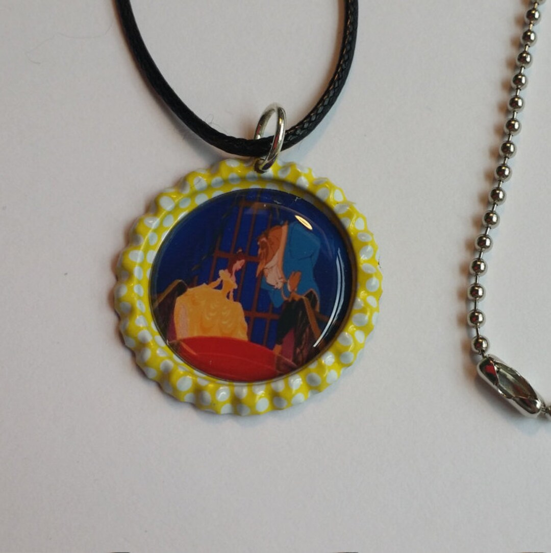 Disney Beauty and the Beast Princess Belle Finished Bottle Cap Necklace ...