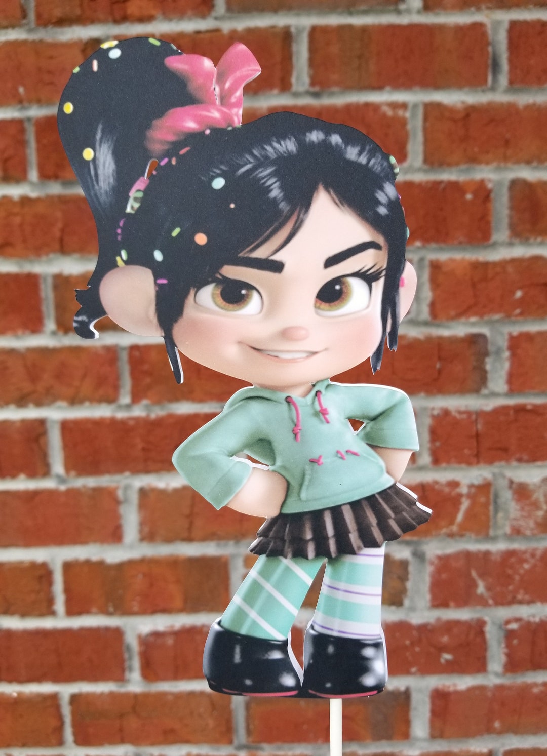 1 Disney Vanellope Cake Topper or Centerpiece Pick - Wreck It Ralph - Etsy