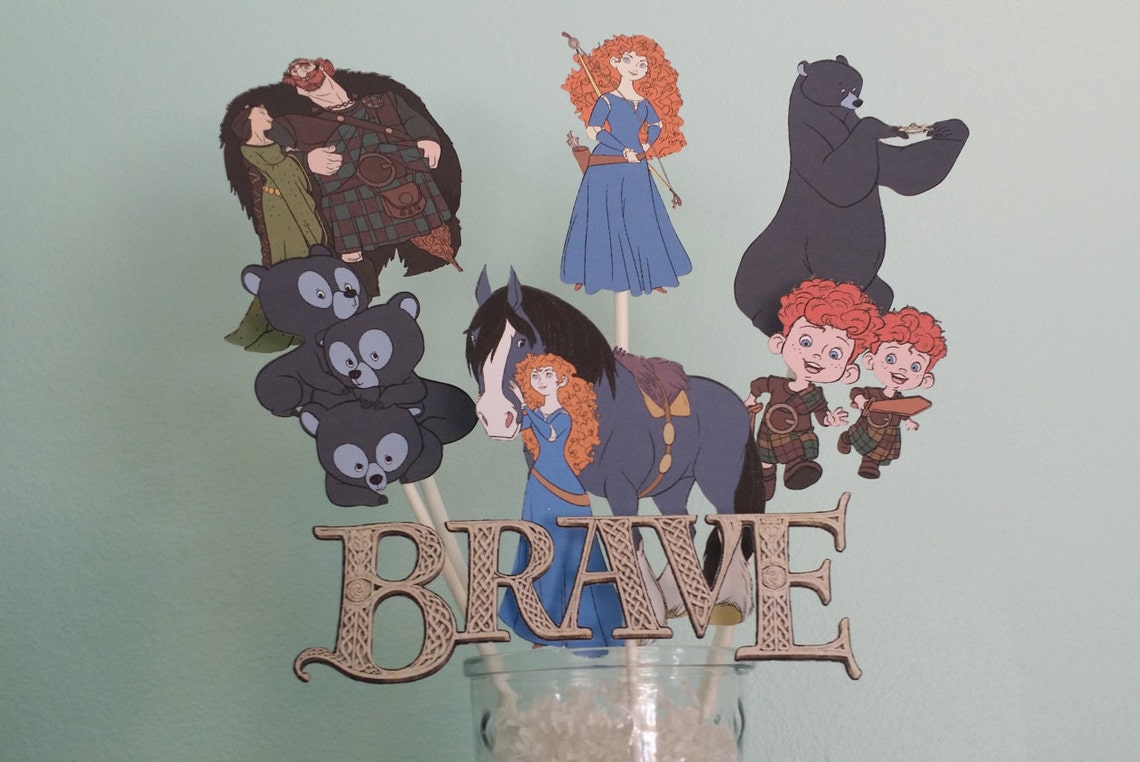 Disney Brave Themed Centerpiece Set of 7 Picks - Disney Princess Merida ...