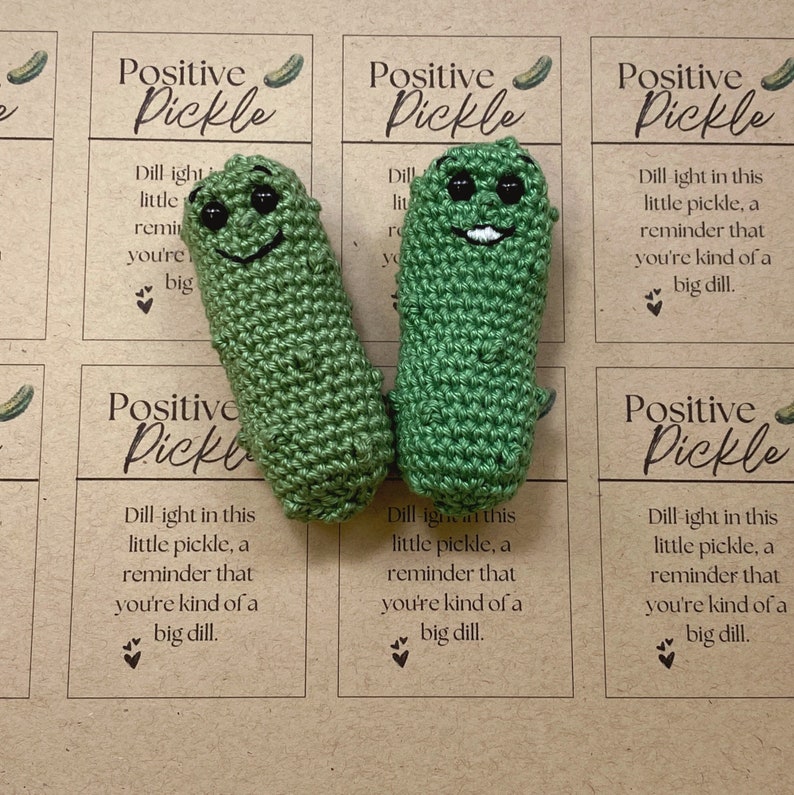 Positive Pickle Crochet Pattern, VIDEO TUTORIAL, Crochet Cucumber With ...