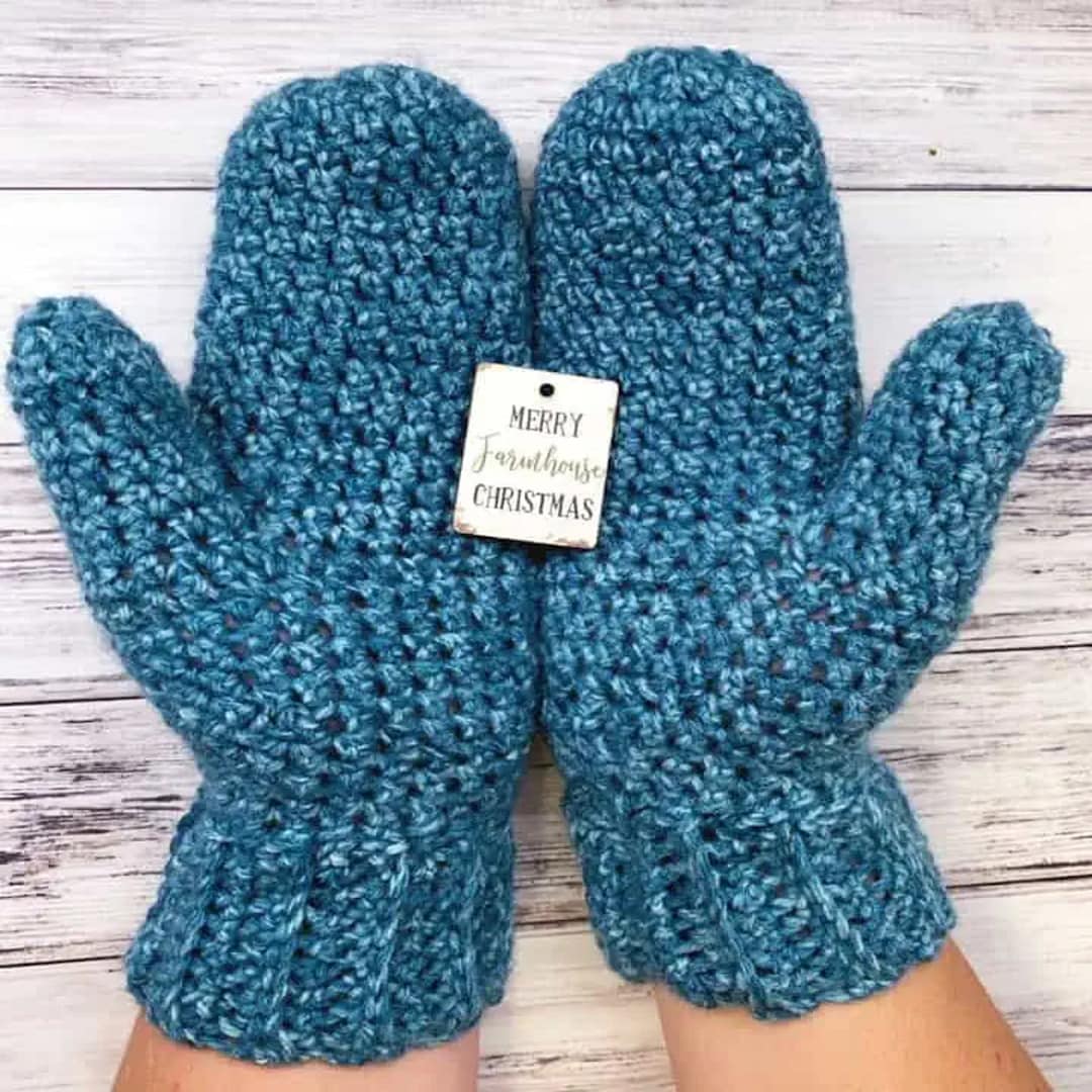 Crochet Pattern, Easy Top Down Crochet Mittens Pattern, Top Down Gloves ...