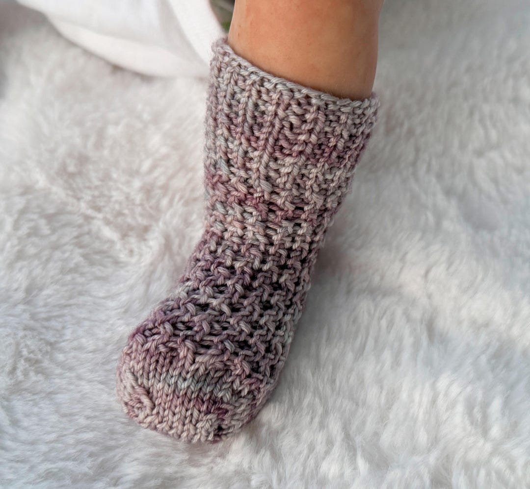 KNITTING PATTERN - Ray of Honey Baby Socks, Baby Sock Knitting Pattern ...