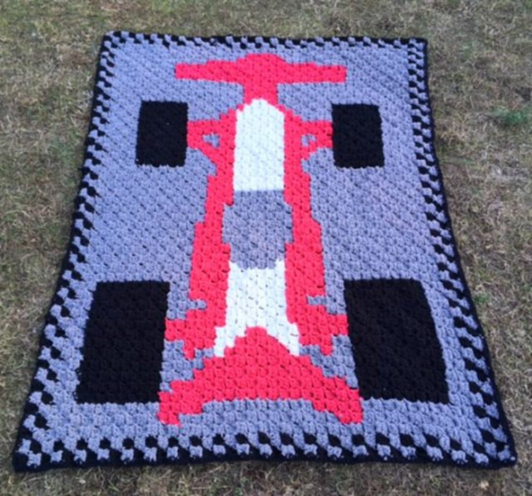C2C Race Car Blanket Crochet Pattern, Corner to Corner, Racing Car ...