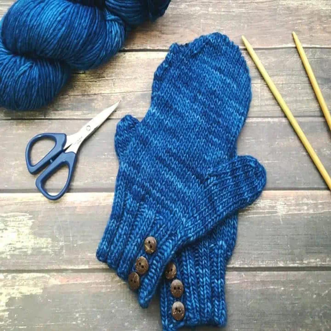 Simple Driving Mittens Knitting Pattern, Pattern PDF, Winter Gloves ...