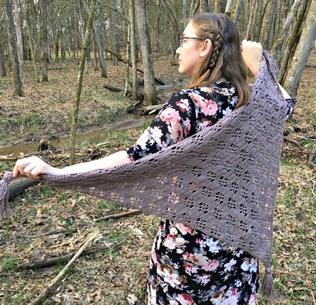 Maple Forest Wrap Crochet Pattern, Maple Forest Shawl, Lacy Shawl Wrap ...