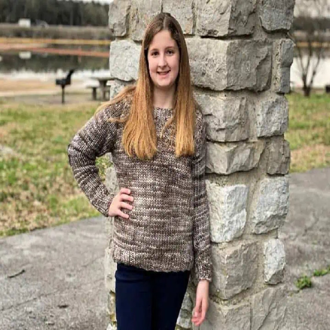 Elbow Patch Sweater, Knitting Pattern, Super Bulky Knit Sweater, Woman ...