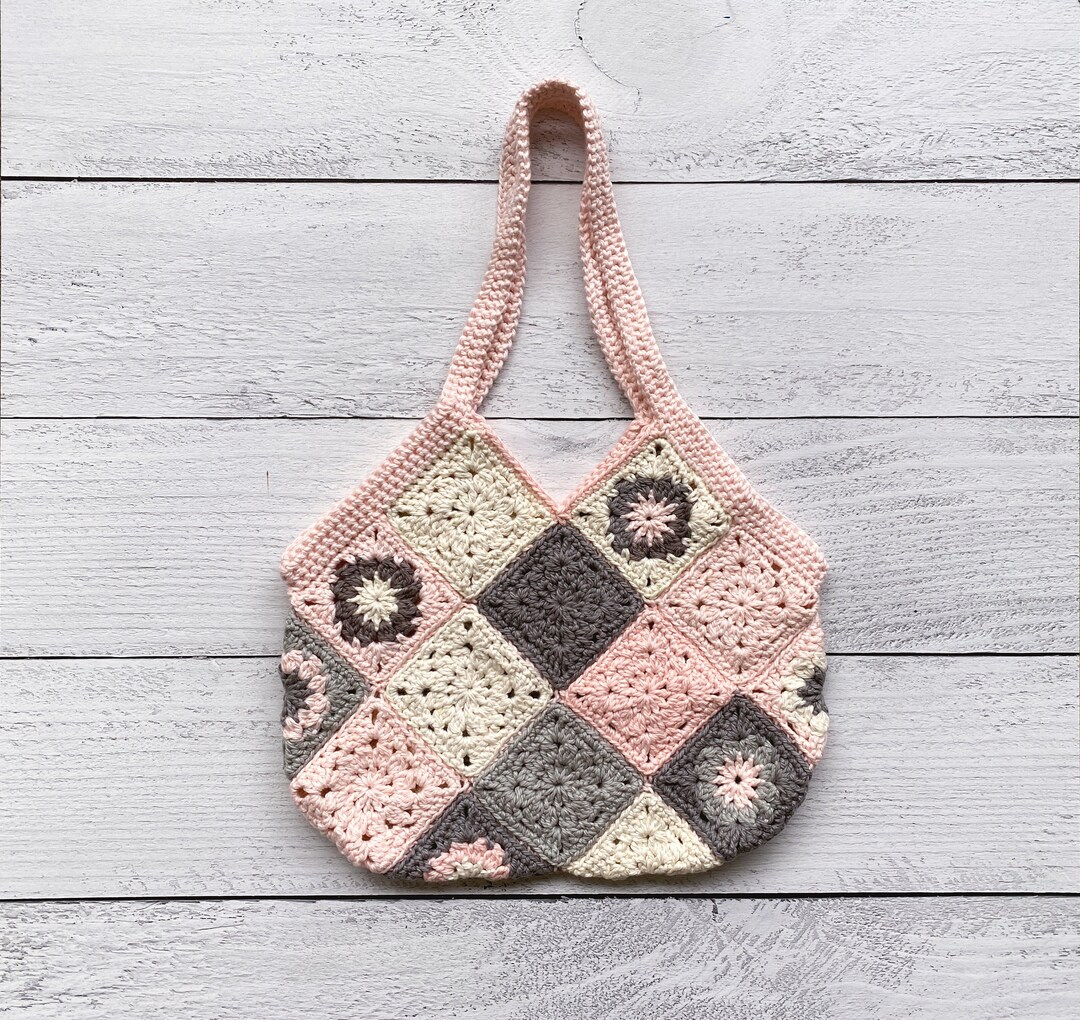 Modern Granny Square Tote Pattern, Crochet Bag Pattern, Crochet Tote ...