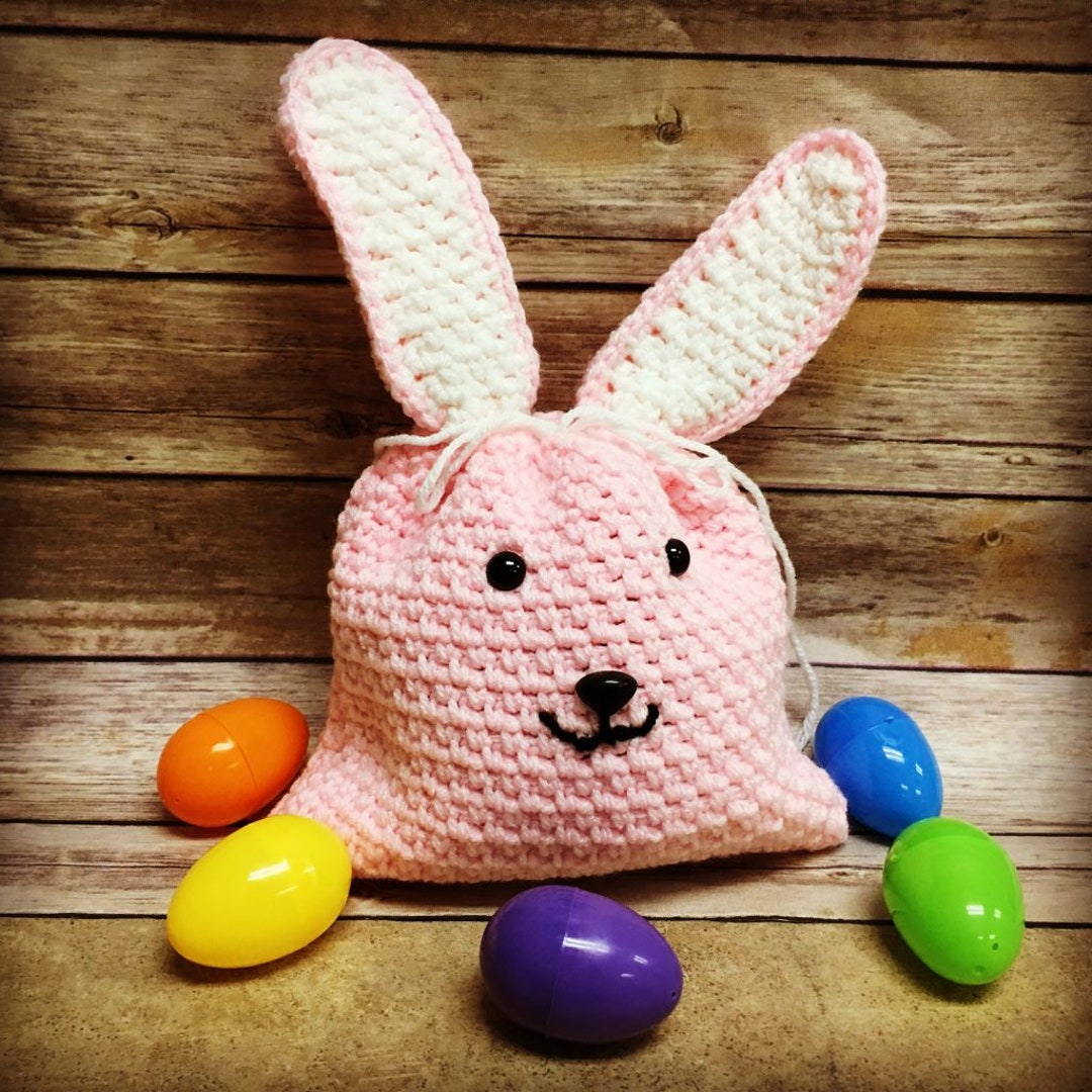 Easter Bunny Gift Bag Crochet Pattern, Easter Bunny Bag, Easter Bunny ...