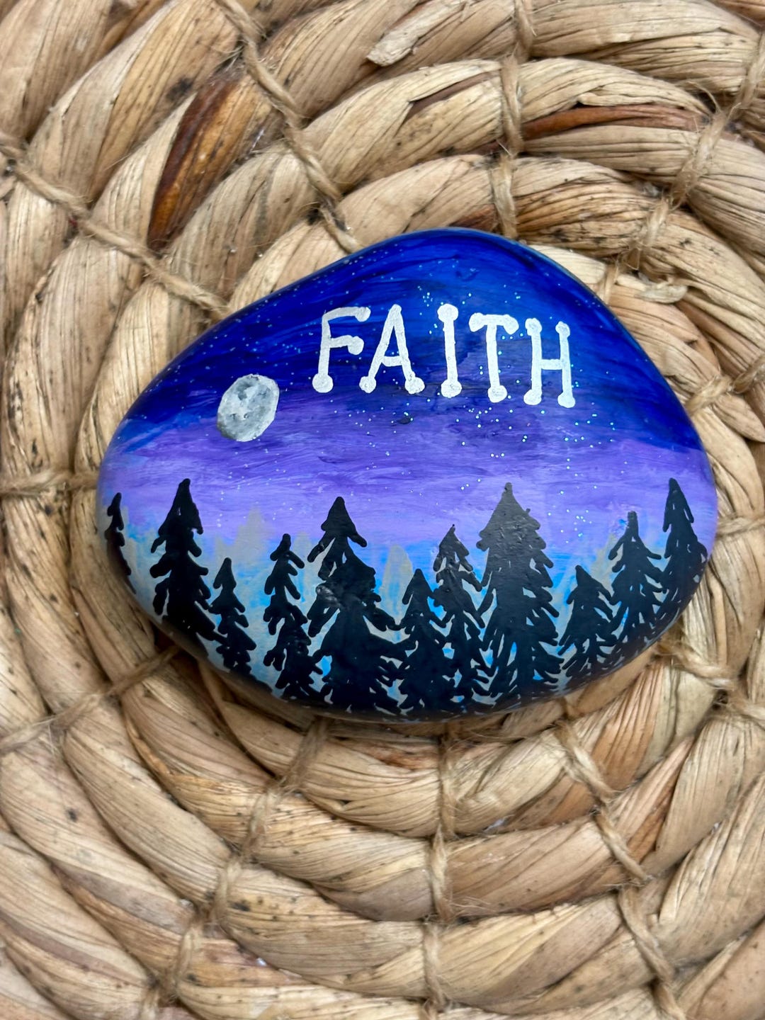 Faith Painted Rock - Etsy