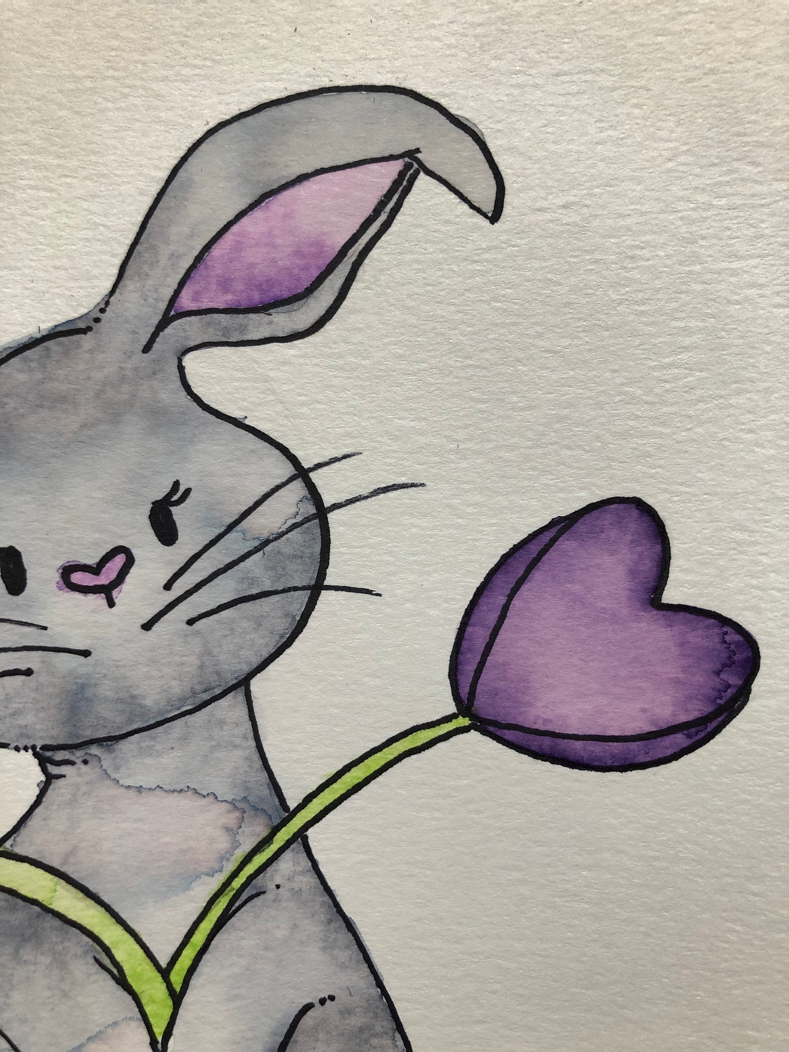 ORIGINAL Watercolor Painting Baby Bunny Nursery Decor - Etsy Sweden