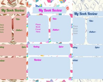 Digital Canva Daisy Template for Book Reviews Perfect for Bookstagram ...