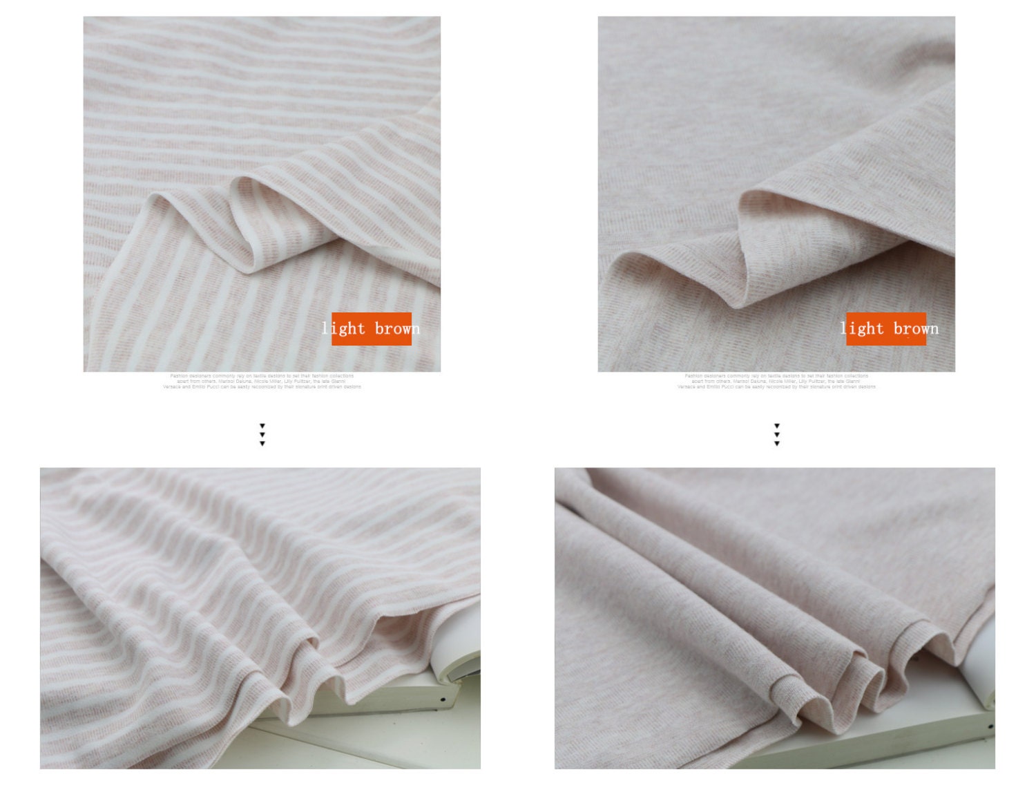 Cotton Elastic Grinding Wool Knitted Fabricstripe Fabric | Etsy