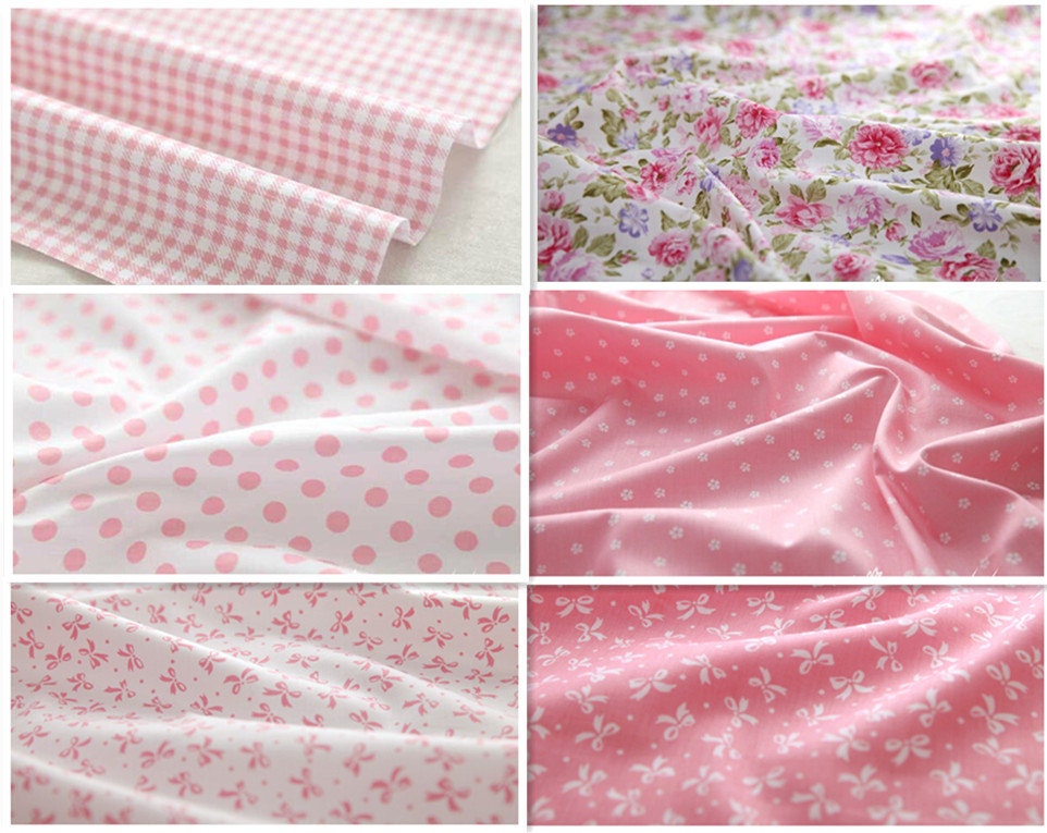 Pink Cloth Series: Plaids Stripes Spotflower Clothcotton - Etsy