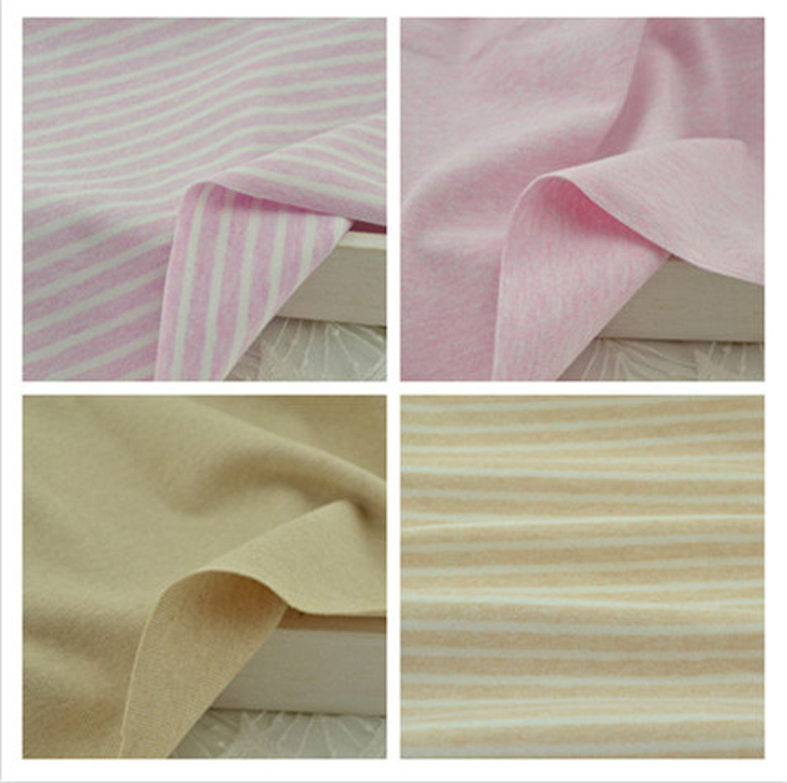 Cotton Elastic Grinding Wool Knitted Fabricstripe Fabric - Etsy