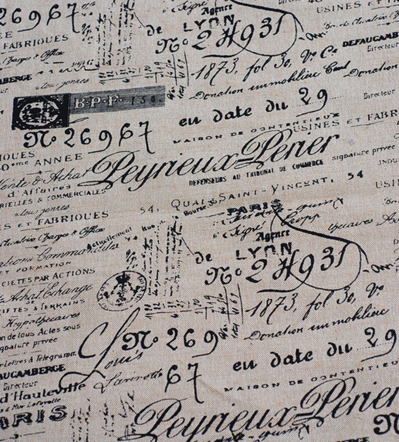 Retro Letters Fabric Jute Linen Hand Woven Linen curtain - Etsy