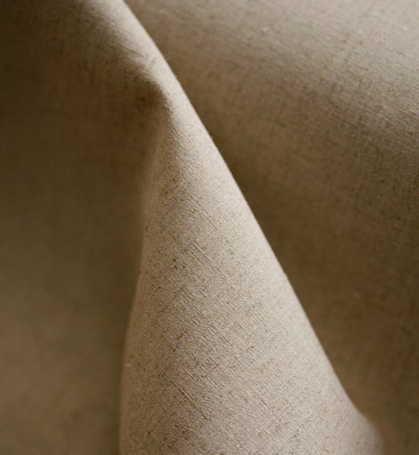 High Density Soft Natural Color Linen Cotton Fabric,clothes/curtain ...