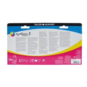 Daler Rowney System 3 Acrylic Paint Studio Set 10 X 37ml - Etsy