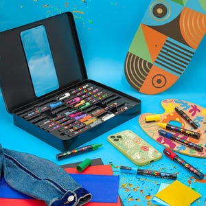 POSCA Paint Markers Pop Colours Collection Tin Set 20pc - Etsy