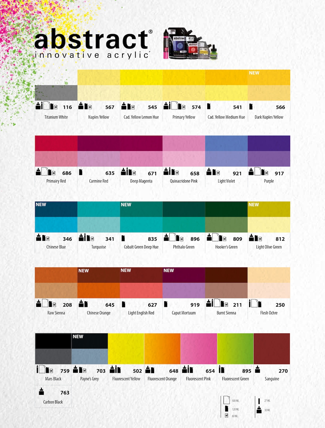 Sennelier Abstract Acrylic 3D Paint Liners 27ml | Etsy UK