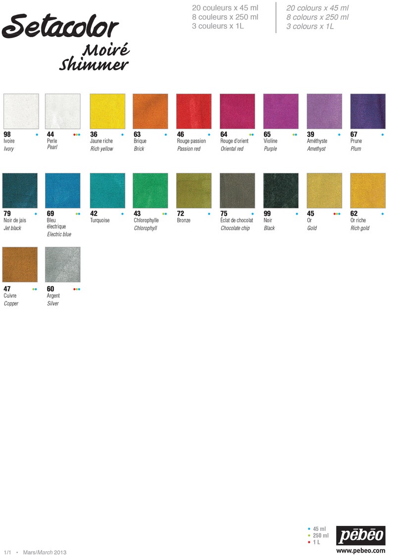 Pebeo Setacolor Opaque Iron-fix Fabric & Textile Paint 45ml - Etsy UK