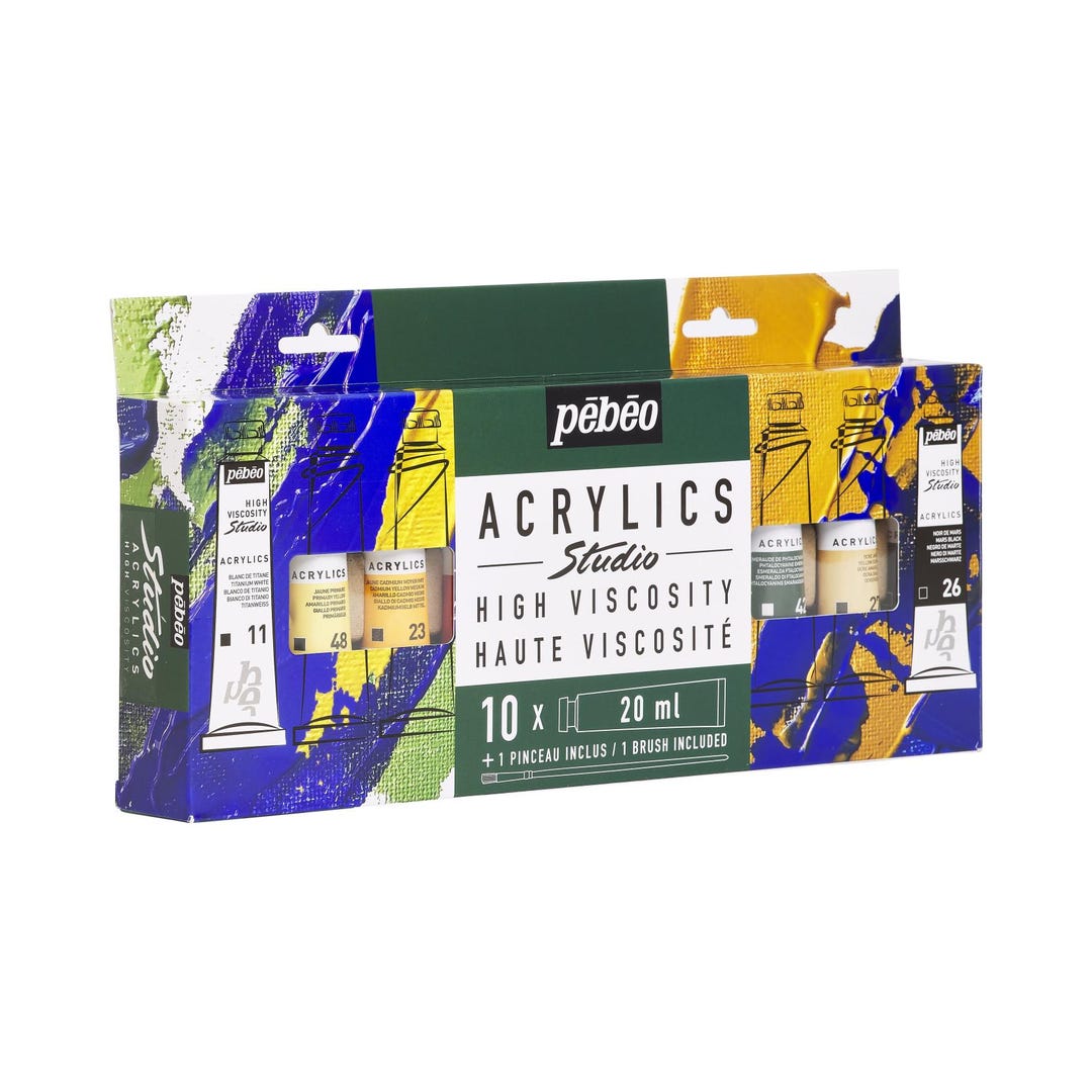 Pebeo Studio Acrylic Paint Set 10 X 20ml - Etsy