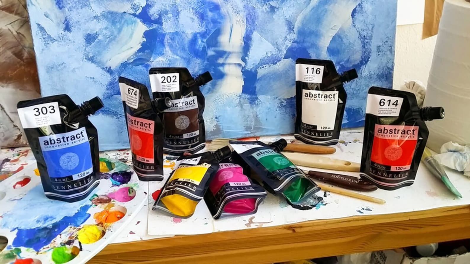 Sennelier Abstract Acrylic Paint Pouches 120ml / 4 Fl. Oz - Etsy Canada
