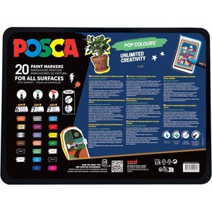 POSCA Paint Markers Pop Colours Collection Tin Set 20pc - Etsy