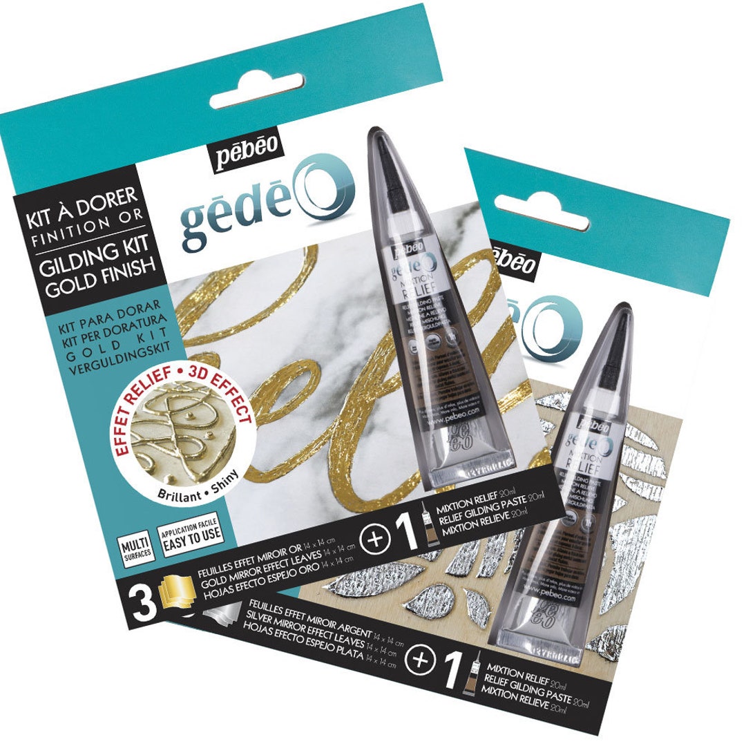 Pebeo Gedeo Gilding Kit Sets With Mirror Foil & Mixtion Relief Glue - Etsy