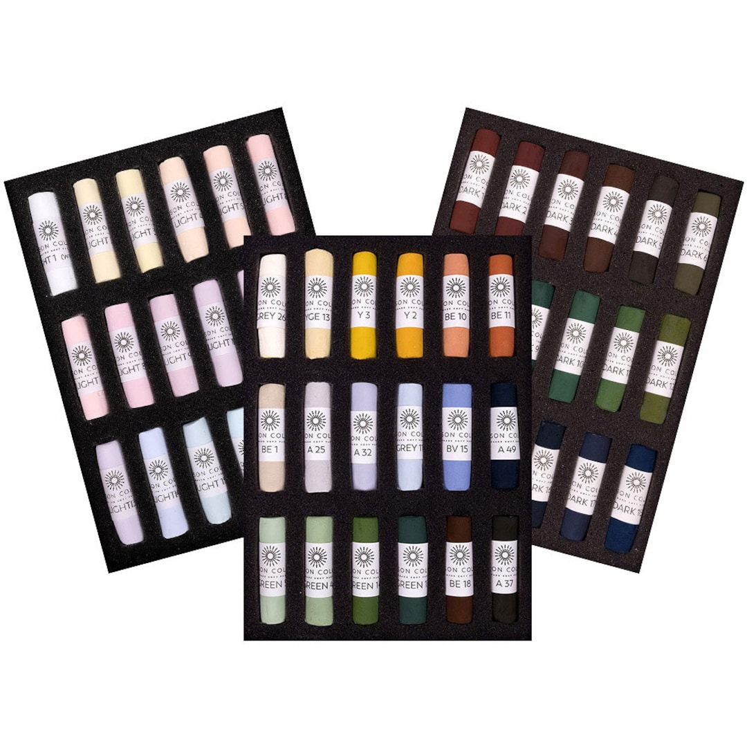 Unison Colour Hand-made Artists Soft Pastels Assorted 18pc Box Sets - Etsy
