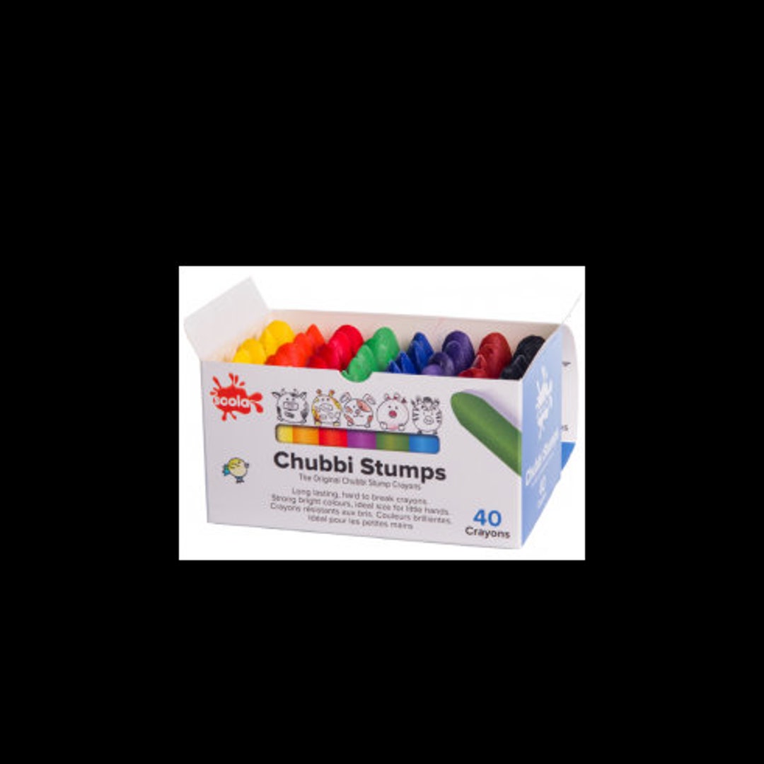 Scola Chubbi Stump Chunky Crayons Kids Art & Craft Pack of 40 - Etsy