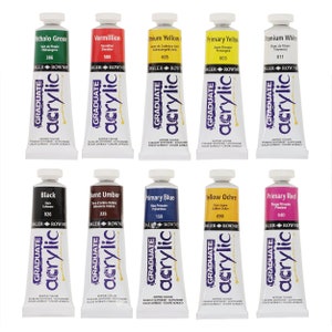 Daler Rowney Graduate Acrylic Paint Selection Set 10 X 38ml - Etsy
