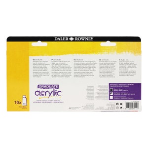Daler Rowney Graduate Acrylic Paint Selection Set 10 X 38ml - Etsy