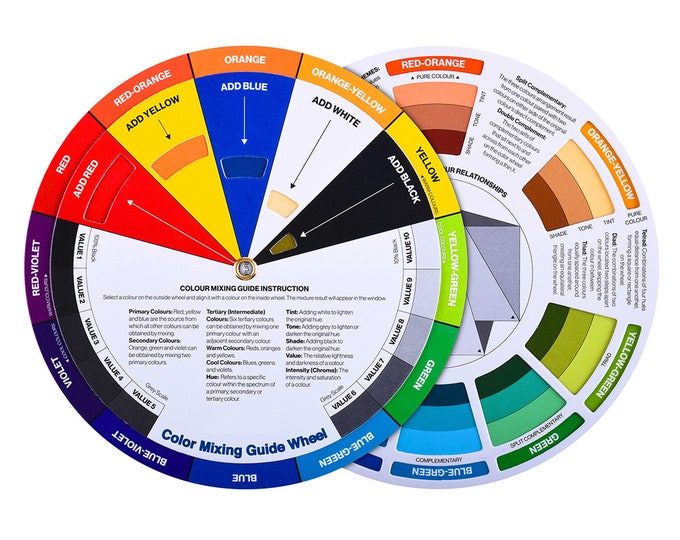 Color Theory Printable Wheel Home Decor Wall Art Digital Download ...