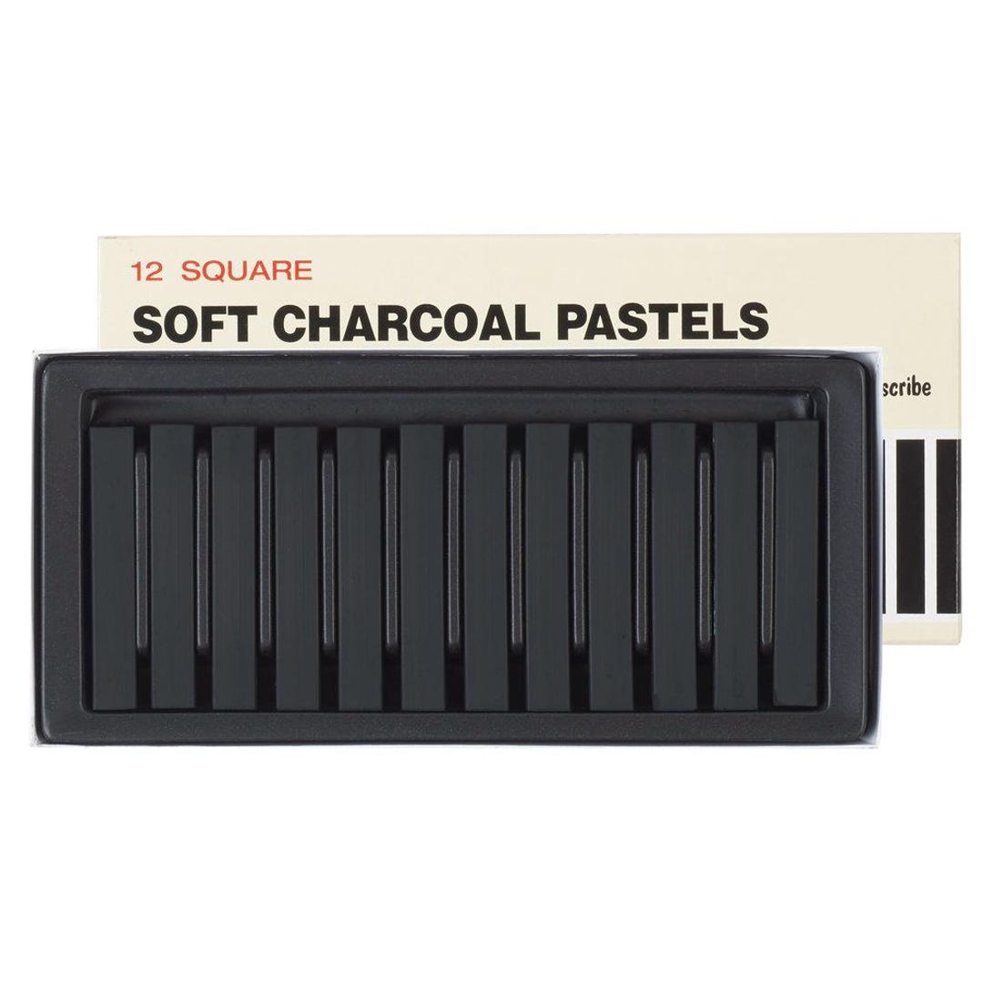 Inscribe 12 Piece Square Soft Charcoal Pastels for Drawing & Sketching ...