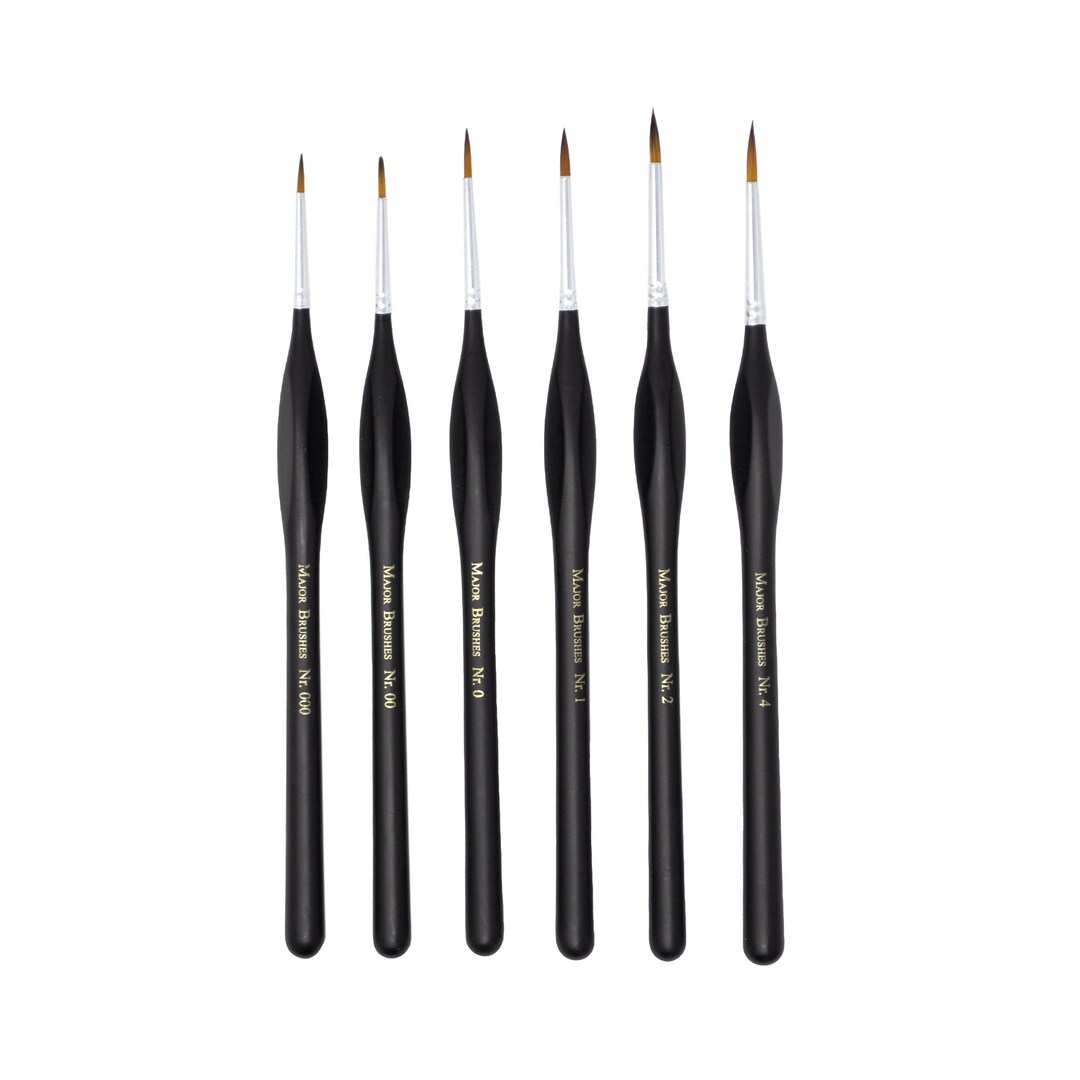 Major Brushes Triangular Grip Model Painting Paint Brush Set of 6 - Etsy